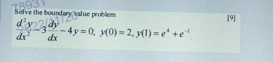 Solved Solve the boundary value problem | Chegg.com