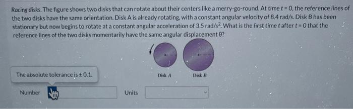 Solved Racing disks. The figure shows two disks that can | Chegg.com