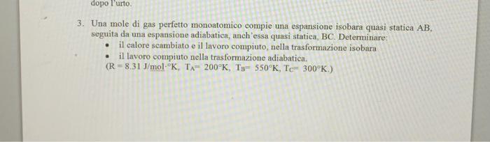 Solved in english : after the collision. 3. A mole of | Chegg.com