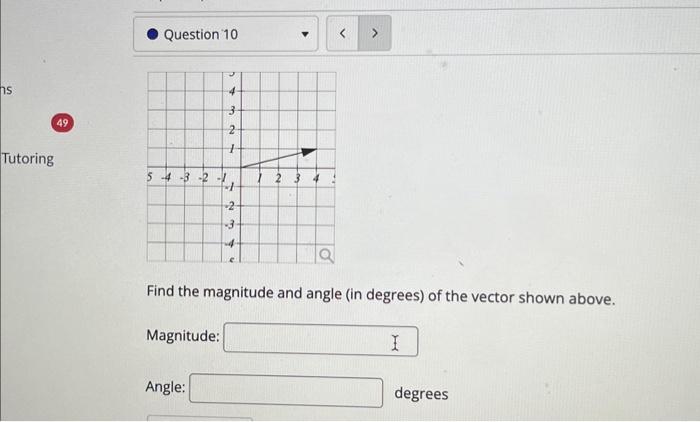 Solved Find the magnitude and angle (in degrees) of the | Chegg.com