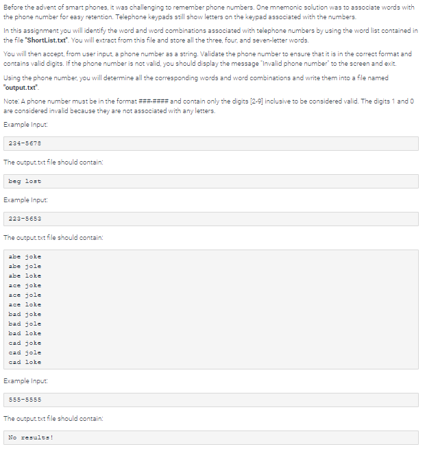 Solved please follow all directions and outputs as shown in | Chegg.com
