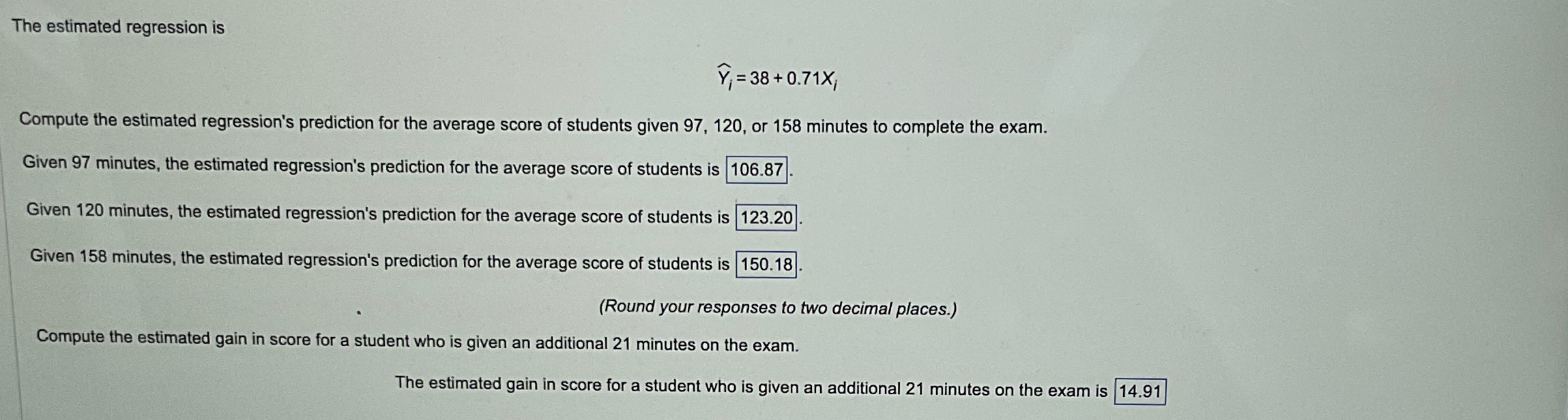Solved The estimated regression | Chegg.com