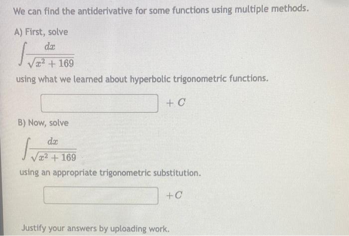 Solved We can find the antiderivative for some functions | Chegg.com