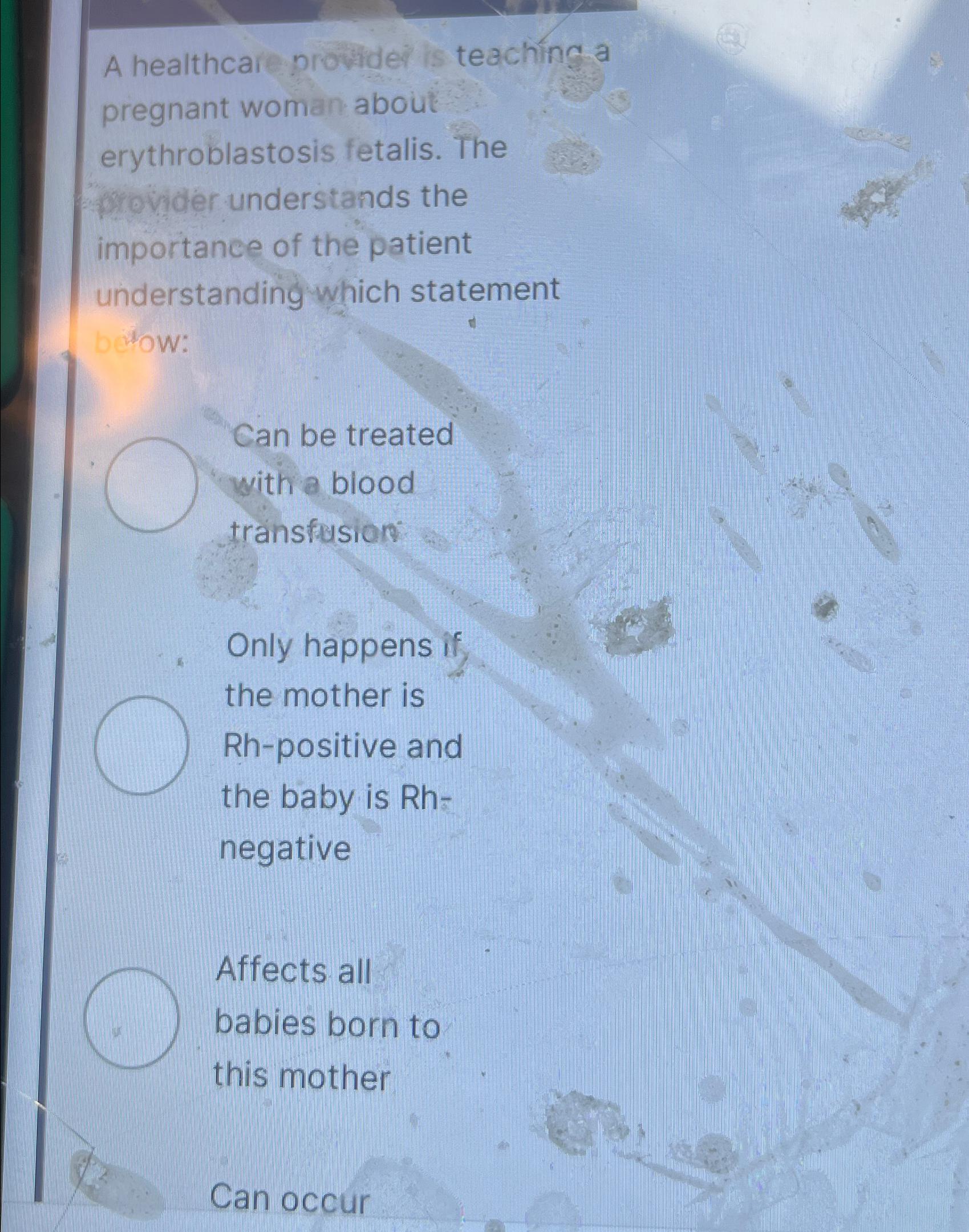 Solved A healthcare providei is teaching a pregnant woman | Chegg.com