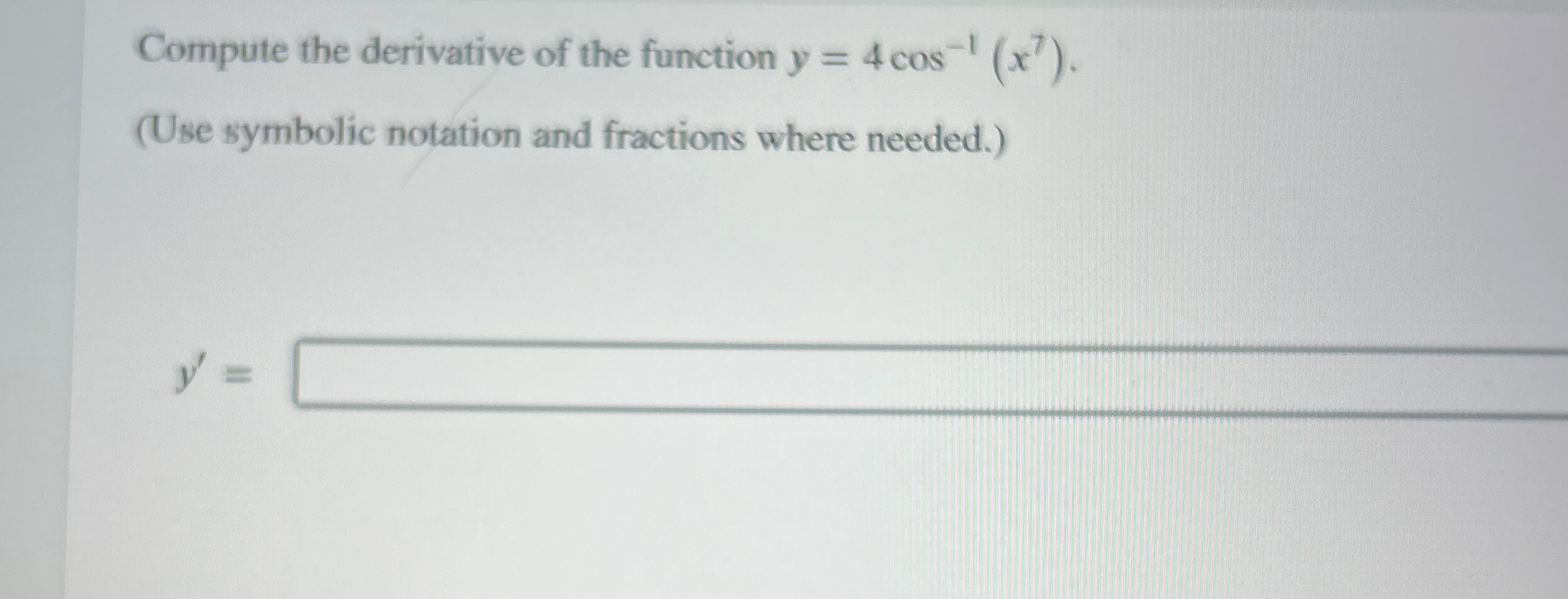 Solved Compute the derivative of the function | Chegg.com