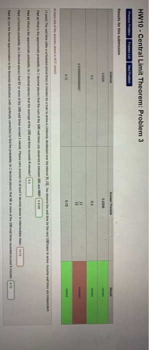 Solved HW10 - Central Limit Theorem: Problem 3 Pro Results | Chegg.com