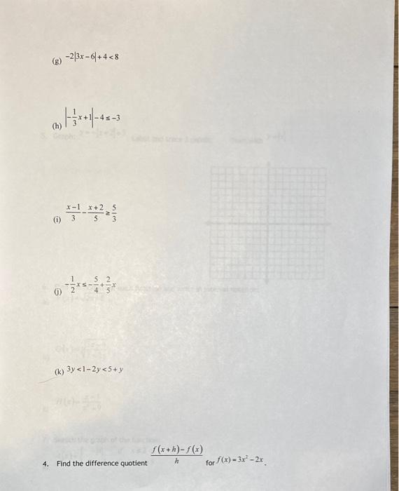 Solved solve for each inequality and graph the solution set. | Chegg.com