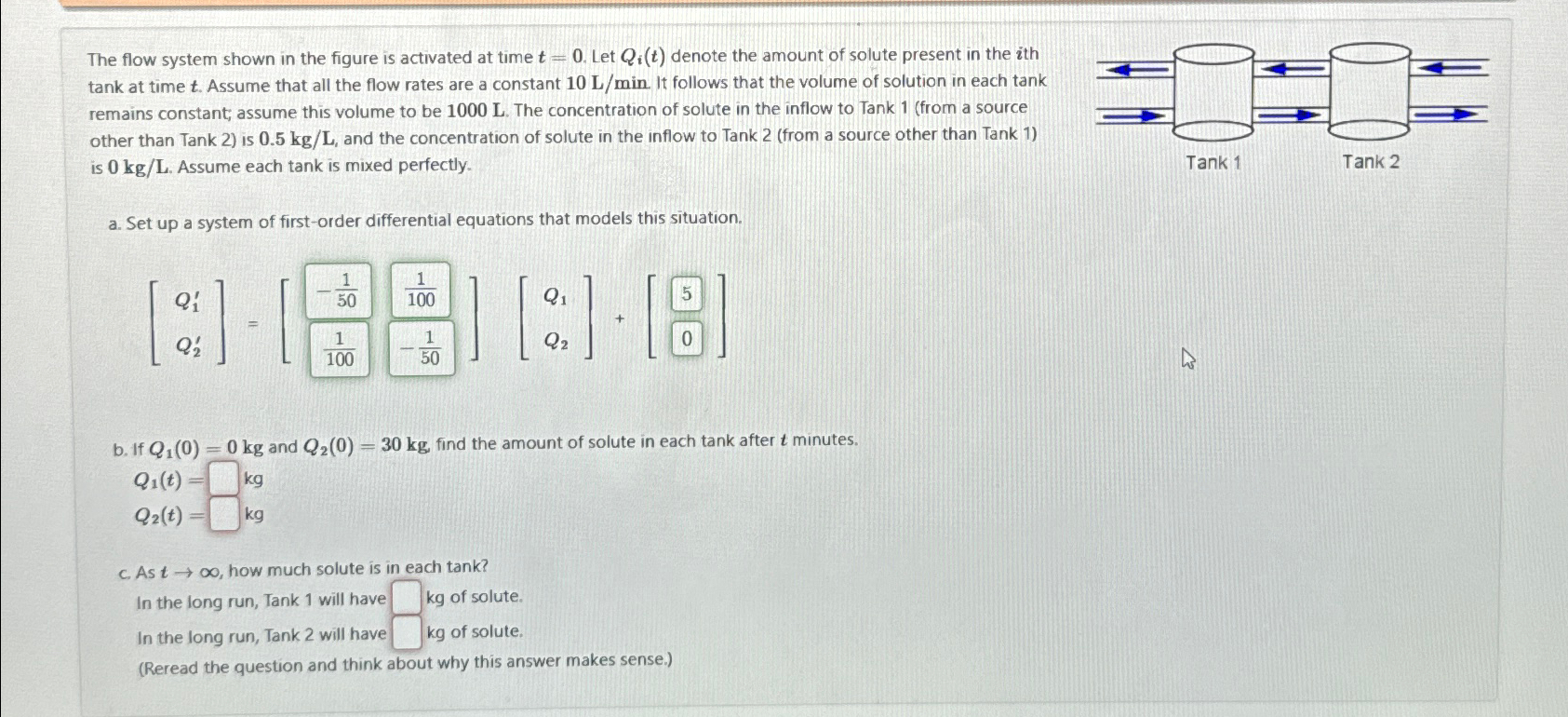 Solved The flow system shown in the figure is activated at | Chegg.com