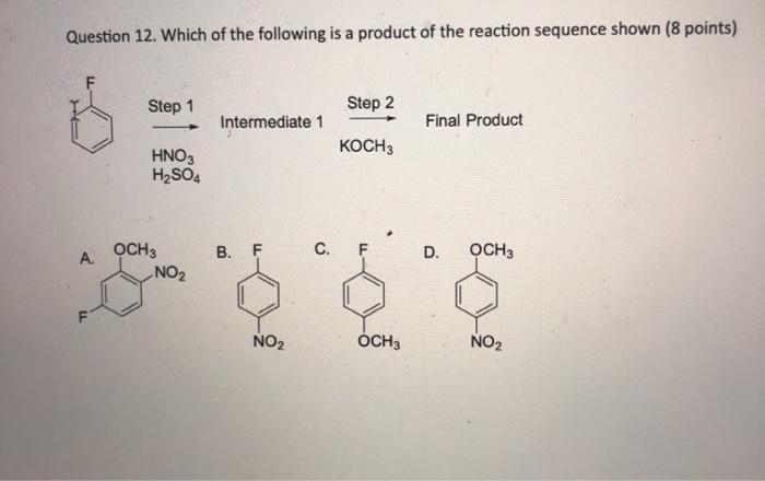 Solved Question 12. Which of the following is a product of | Chegg.com