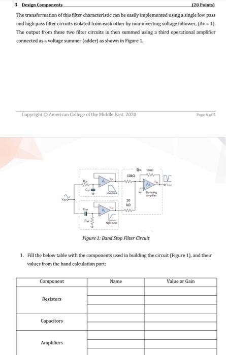 Solved 2. Hand Calculation [60 Points) Design a basic | Chegg.com