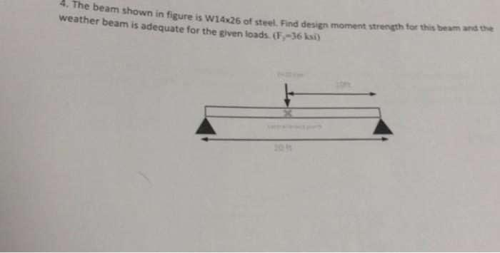 Solved weather beam is adequate for the given loads. ( | Chegg.com