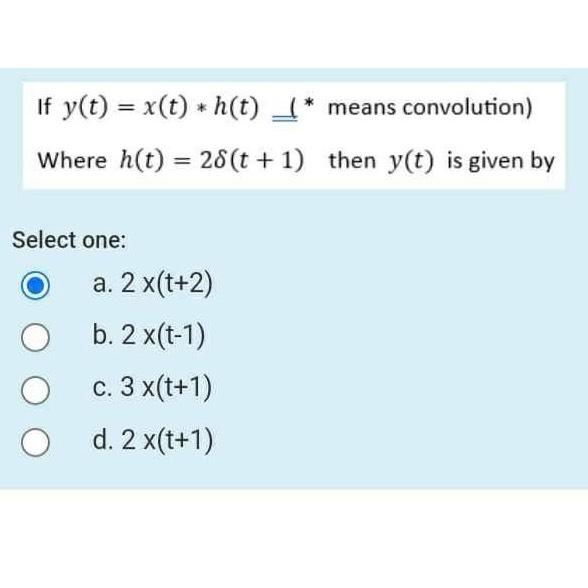 Solved If y(t)=x(t)**h(t) ( ?** ﻿means convolution) ﻿Where | Chegg.com