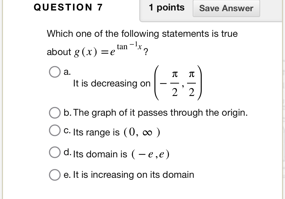 Solved QUESTION 71 pointsWhich one of the following | Chegg.com Solved QUESTION 71 pointsWhich one of the following | Chegg.com