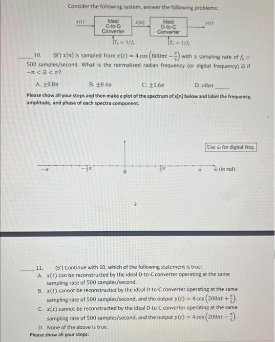 Solved Consider the following system, answer the following | Chegg.com