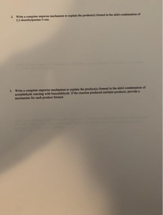 Solved 2. Write a complete stepwise mechanism to explain the | Chegg.com