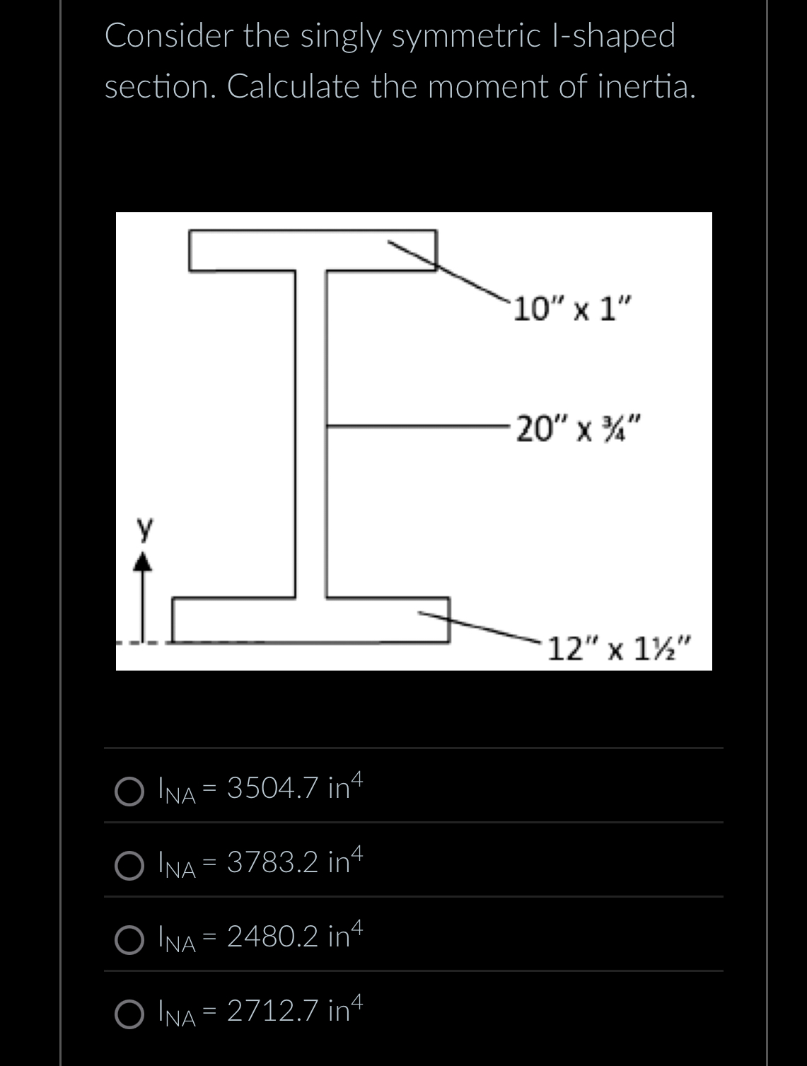 Solved Consider the singly symmetric I-shaped section. | Chegg.com