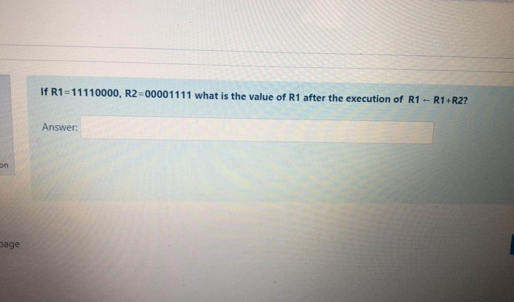 Solved If R1=11110000, R2=00001111 what is the value of R1 | Chegg.com