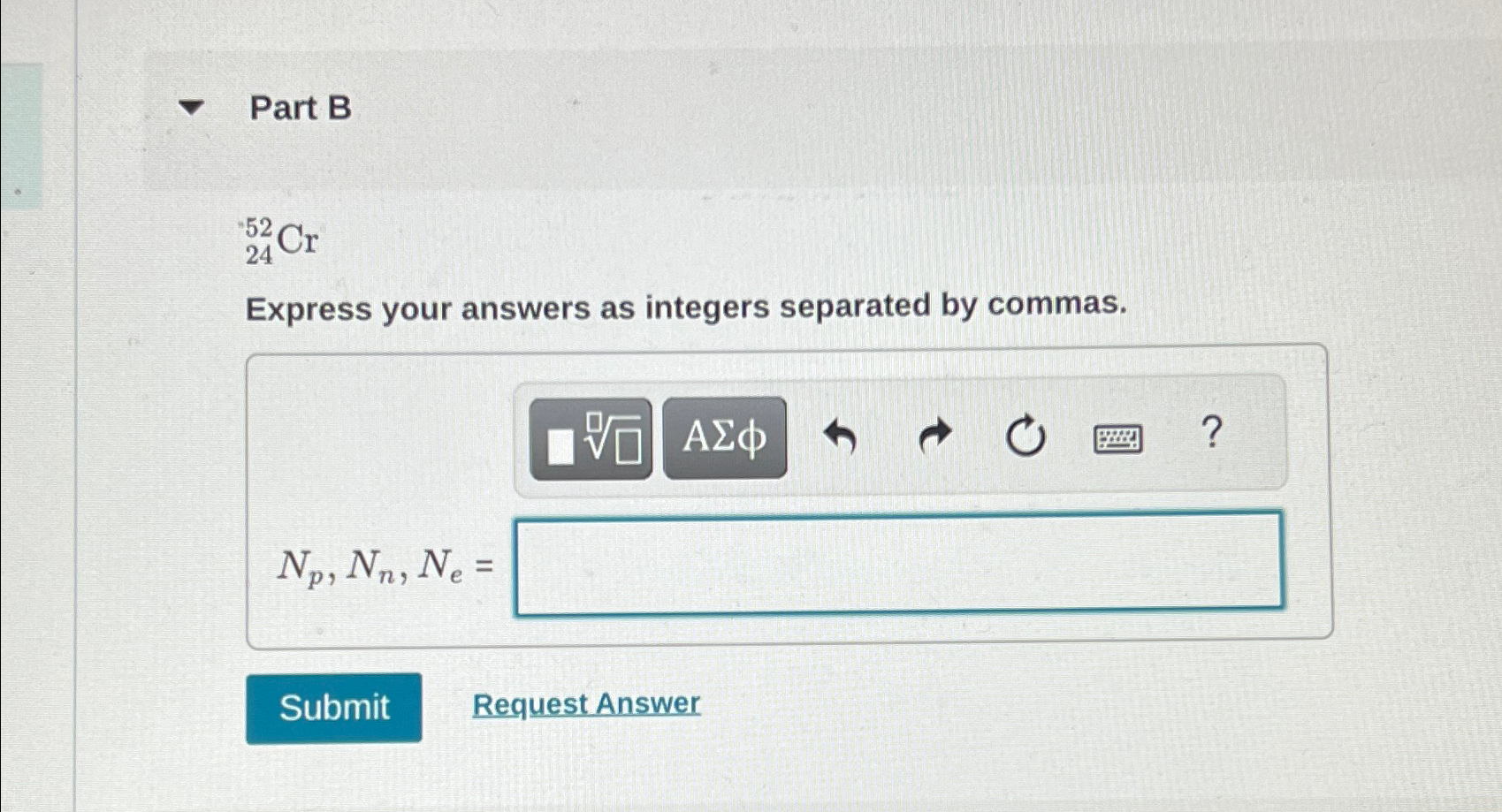 Solved Part B?2452CrExpress your answers as integers | Chegg.com