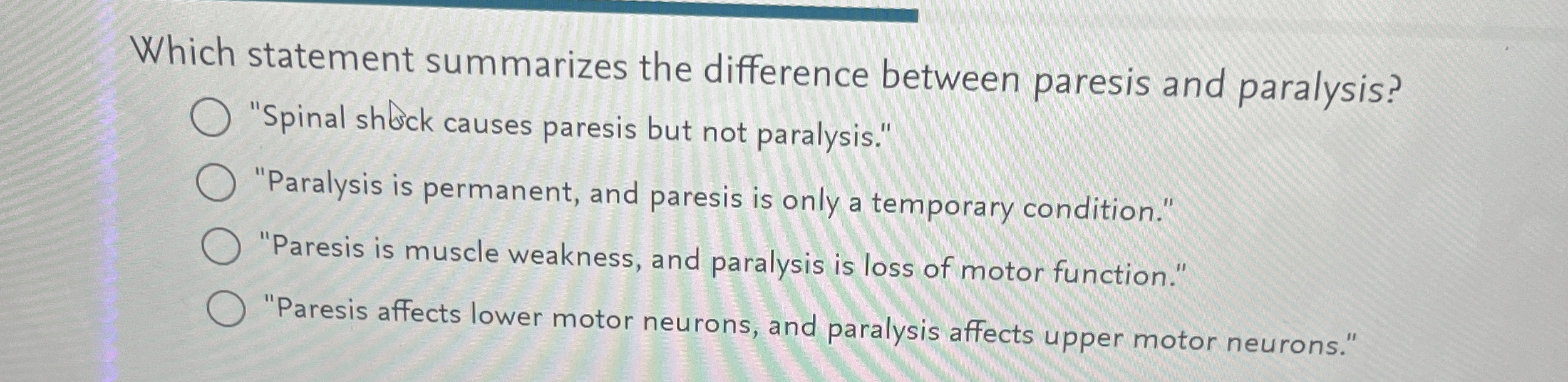 Solved Which statement summarizes the difference between | Chegg.com