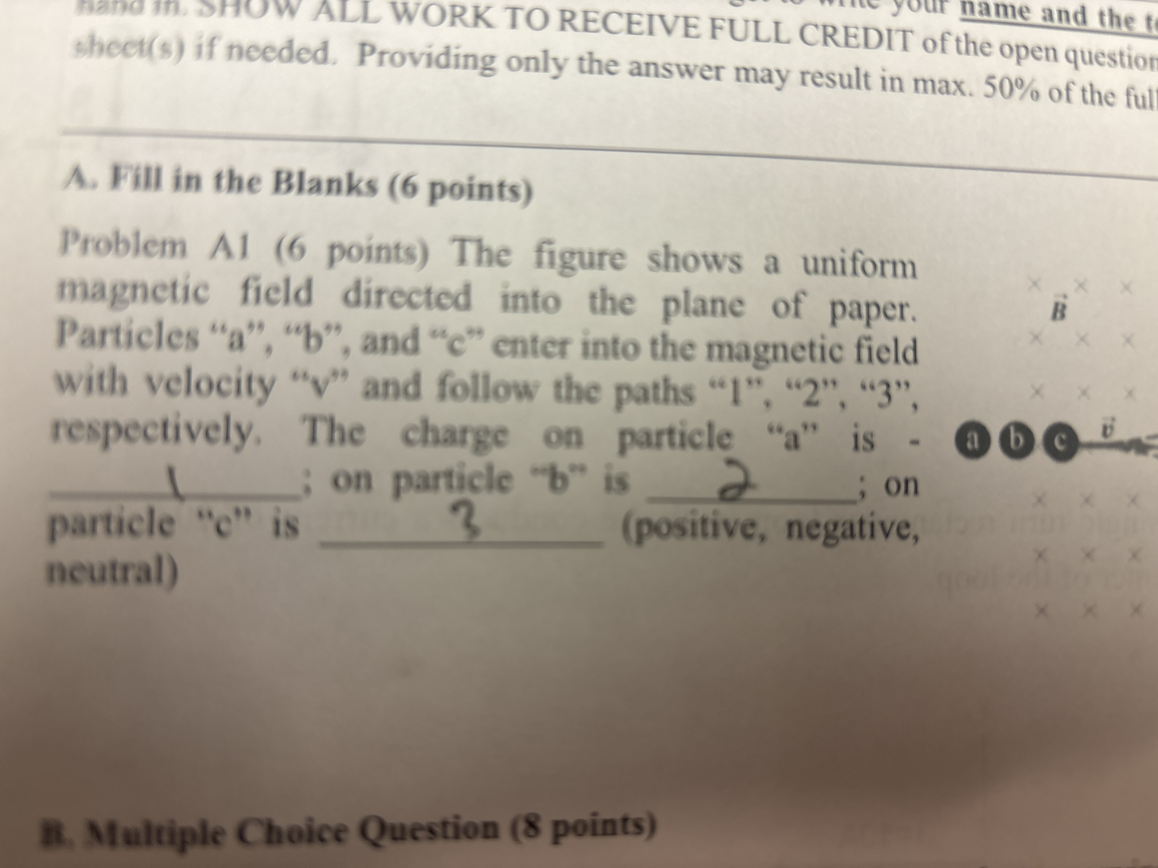 A. ﻿Fill in the Blanks (6 ﻿points)Problem A1 (6 | Chegg.com