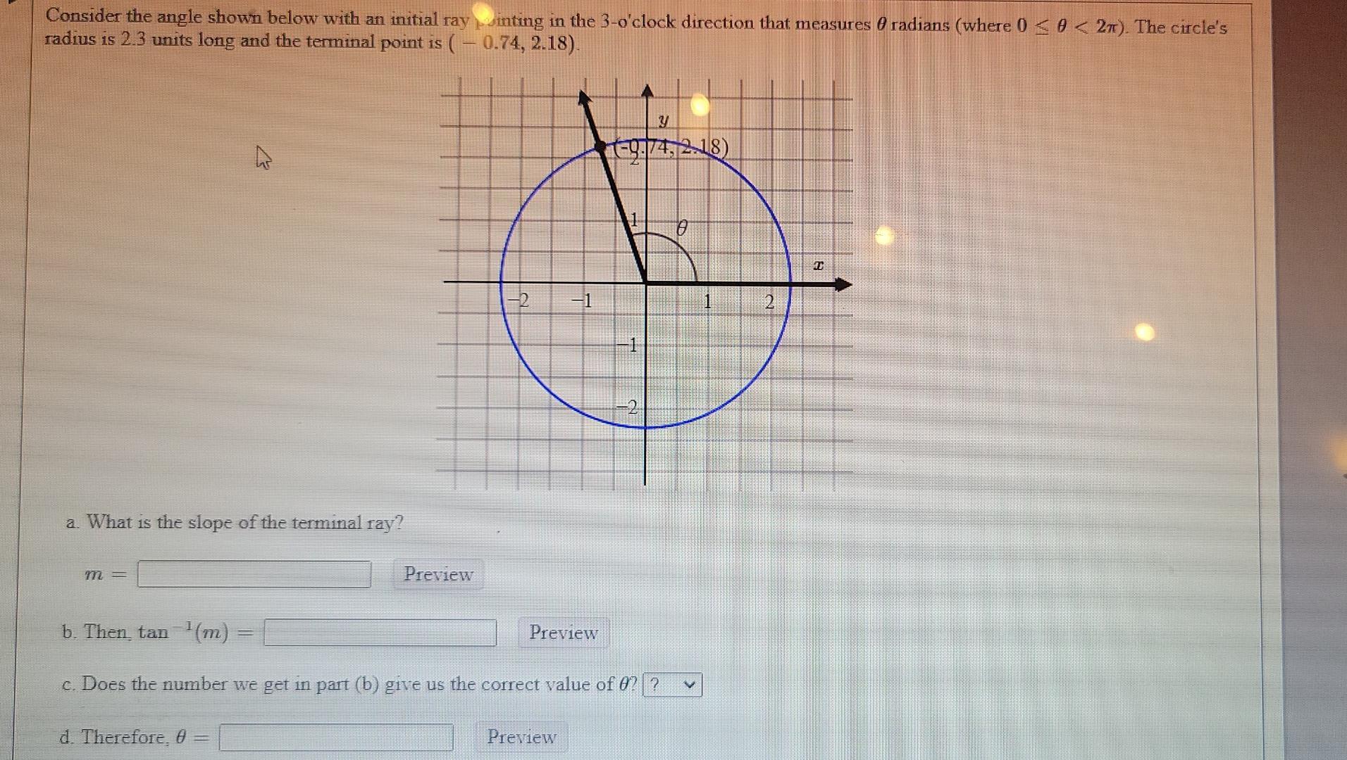 Solved Consider the angle shown below with an initial ray, | Chegg.com