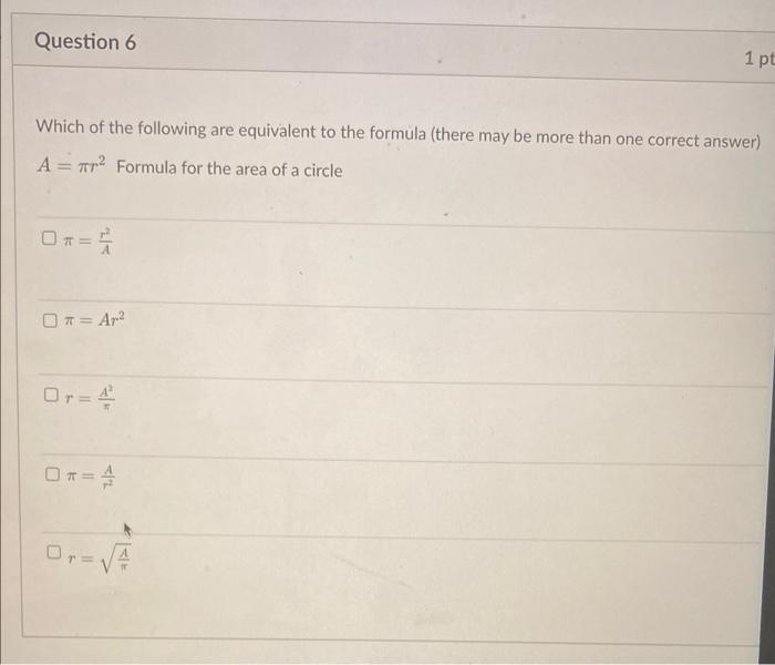Solved which of the following are equivalent to the formula | Chegg.com