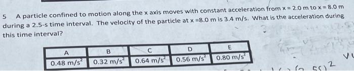 Solved 5 A particle confined to motion along the x axis | Chegg.com