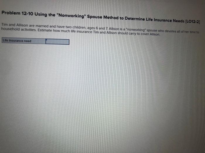 Solved Problem 12−1 Calculating Life Expectancy [LO12-1] | Chegg.com