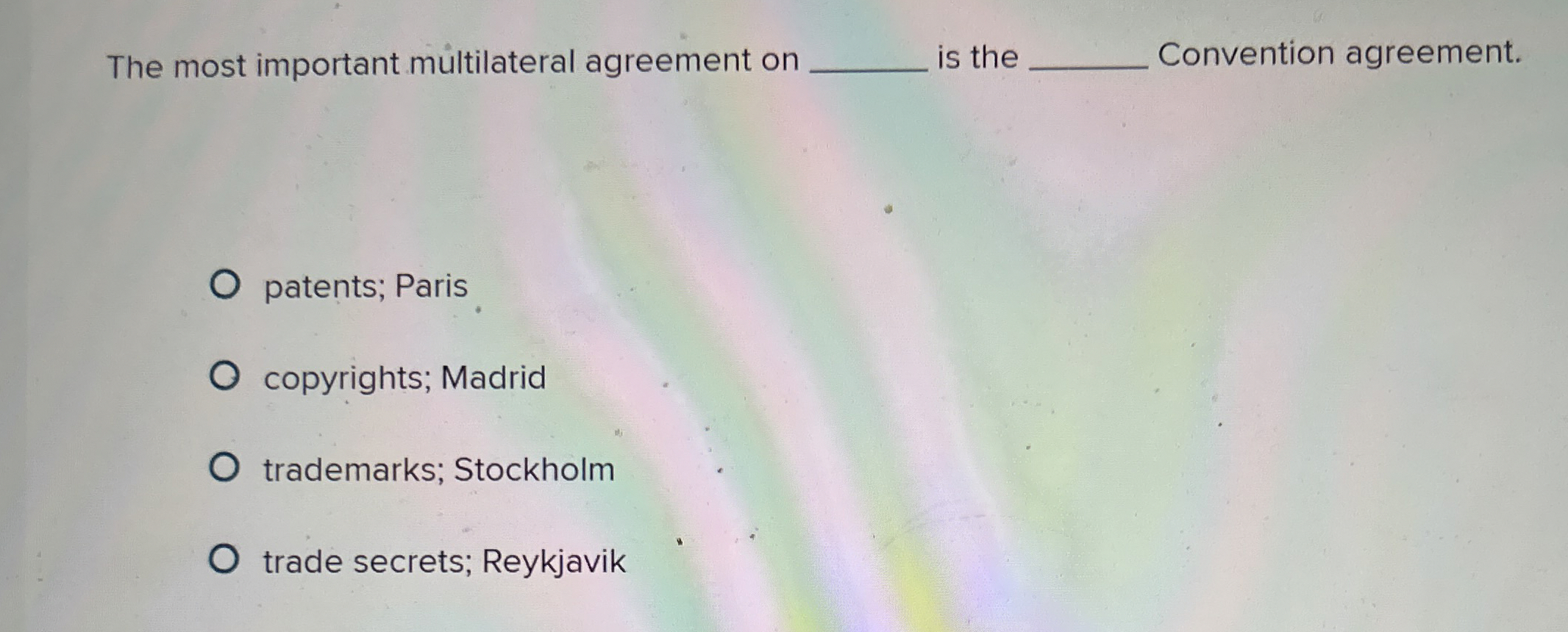 Solved The most important multilateral agreement onis | Chegg.com