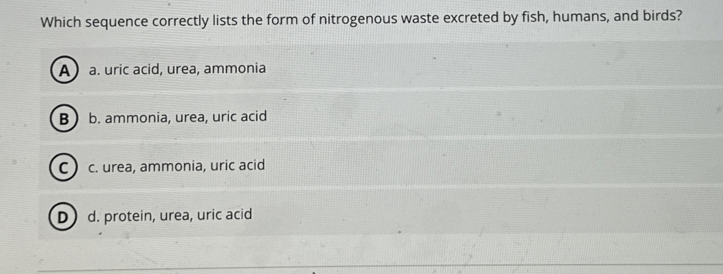 Solved Which sequence correctly lists the form of | Chegg.com