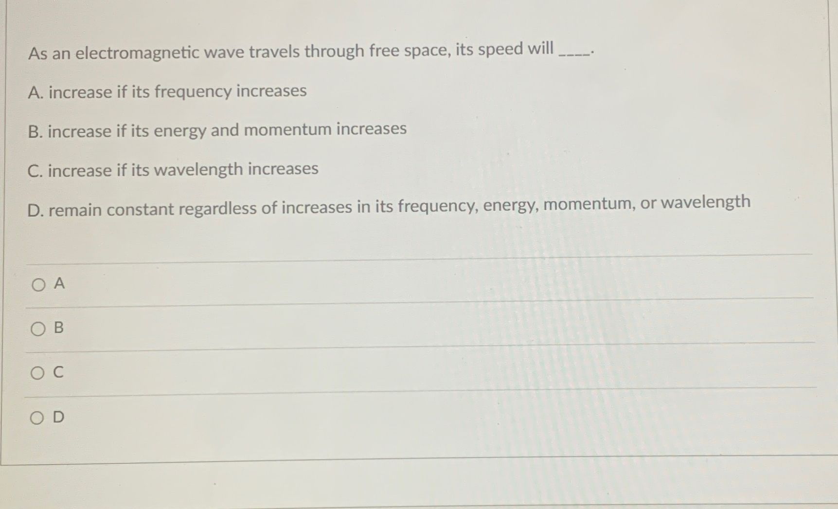 Solved As an electromagnetic wave travels through free | Chegg.com