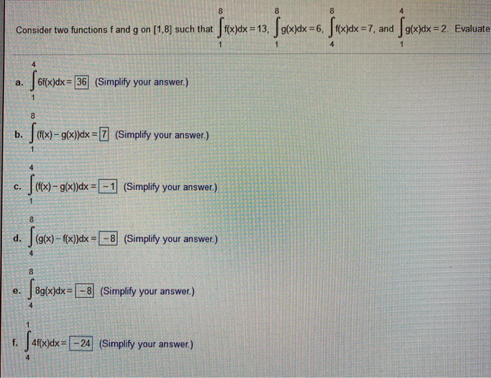 Solved 8 8 8 Consider two functions f and g on (1.8) such | Chegg.com