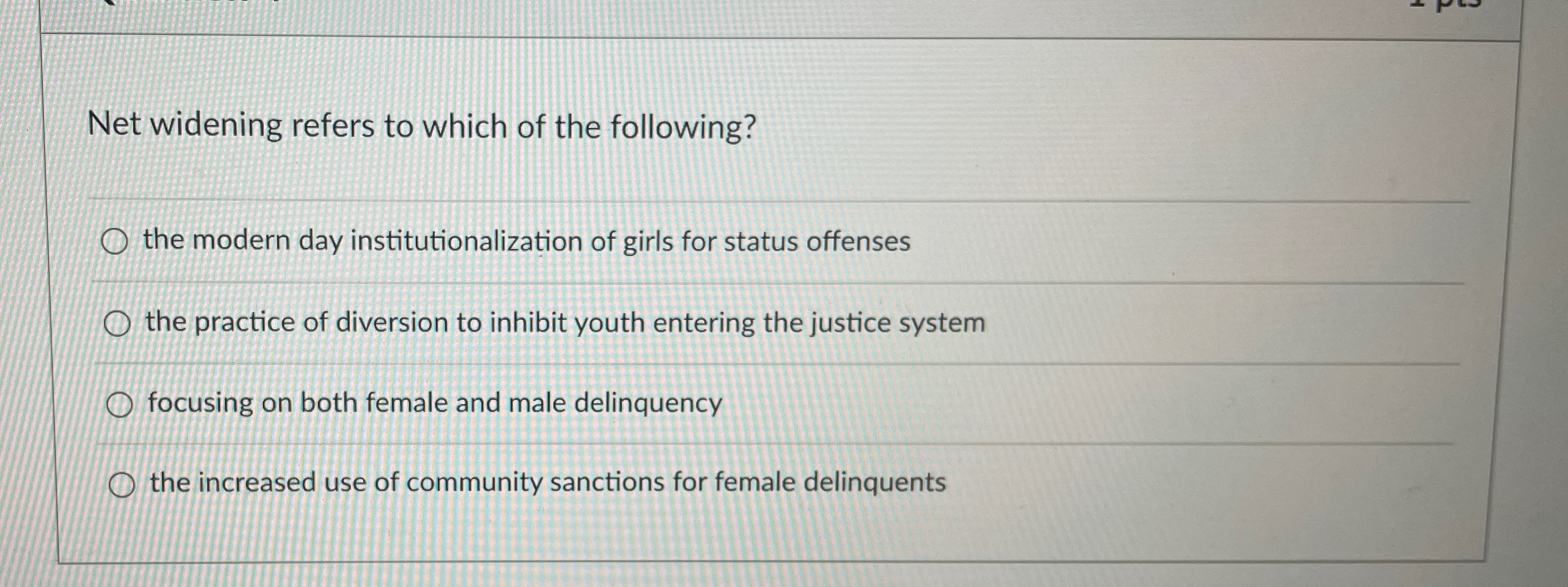 Solved Net widening refers to which of the following?the | Chegg.com