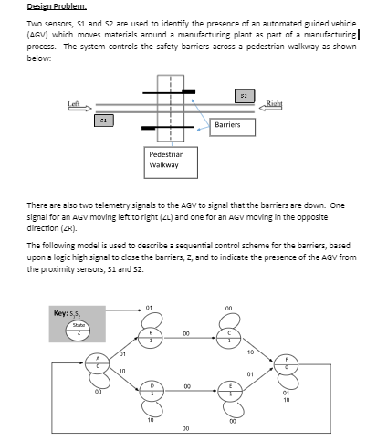 Solved Two sensors, ﻿S1 ﻿and S2 ﻿are used to identify the | Chegg.com