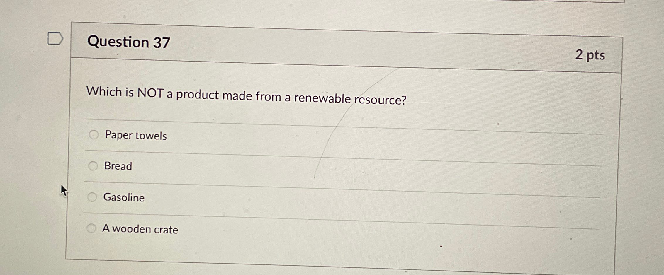 Solved Which is NOT a product made from a renewable | Chegg.com