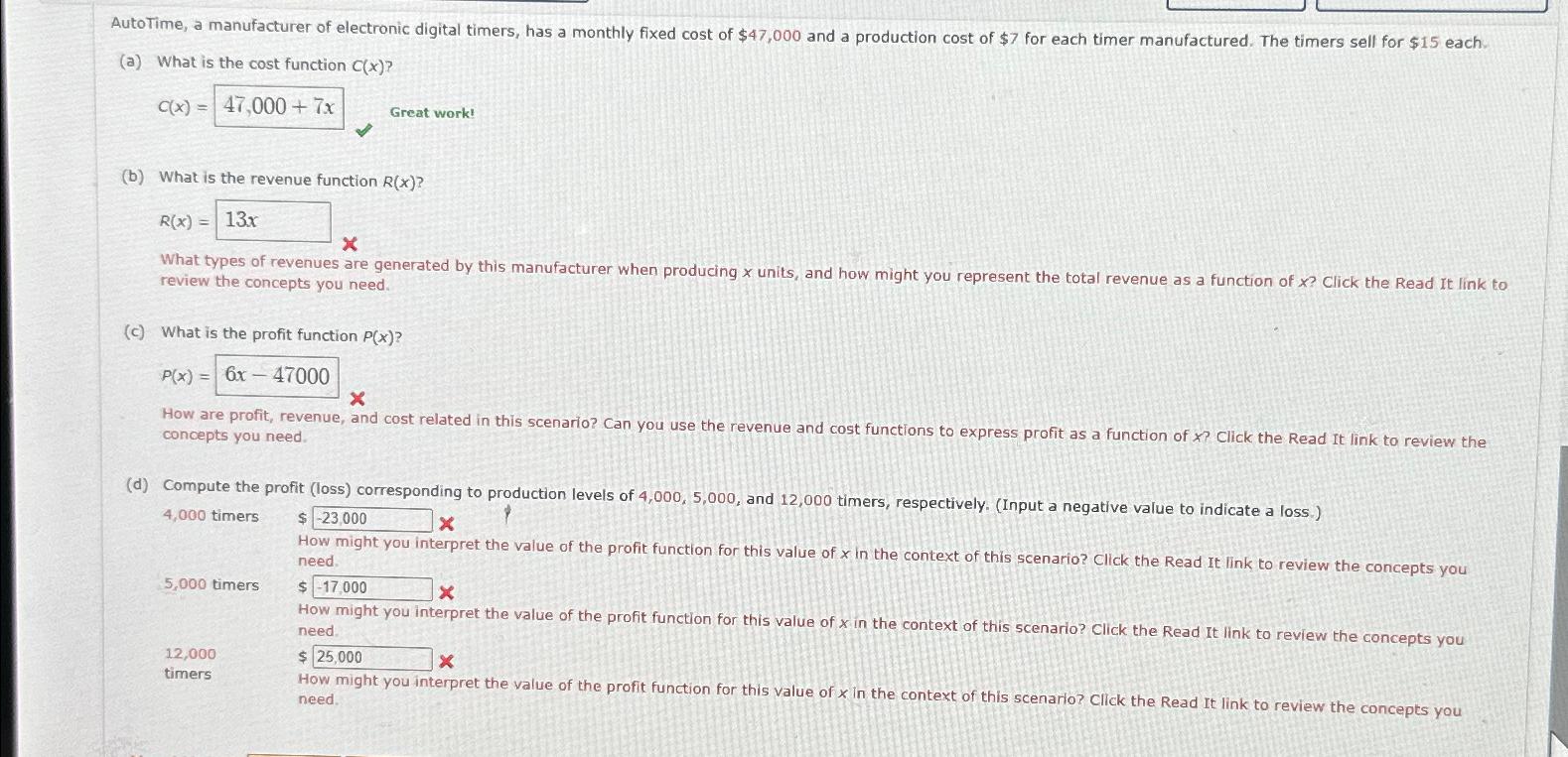 Solved A ﻿what Is The Cost Function C X C X Great