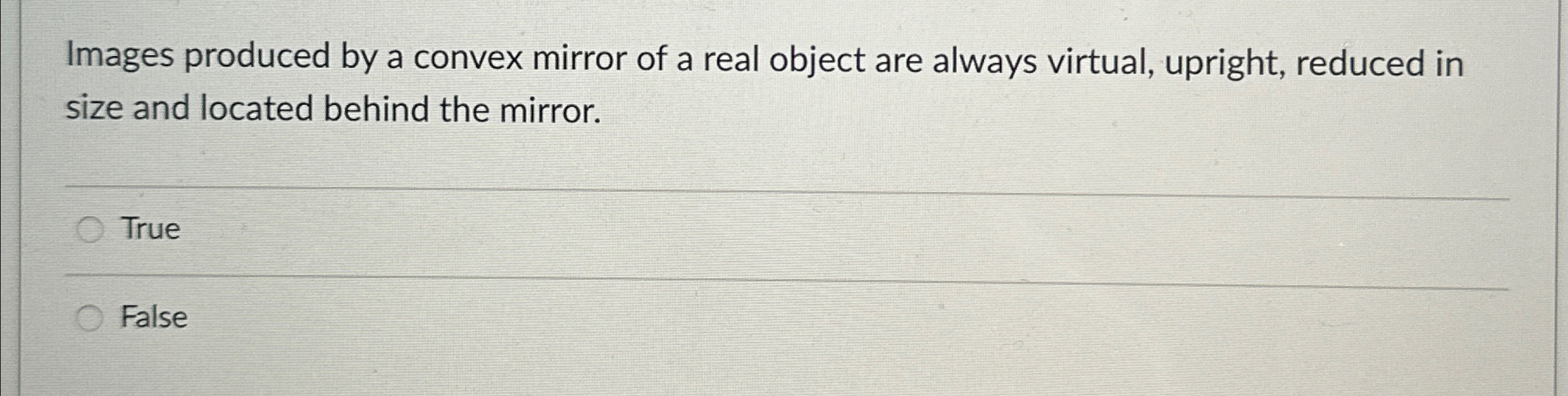 Solved Images produced by a convex mirror of a real object | Chegg.com