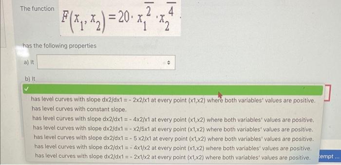 Solved F(x1,x2)=20⋅x121⋅x241The function | Chegg.com