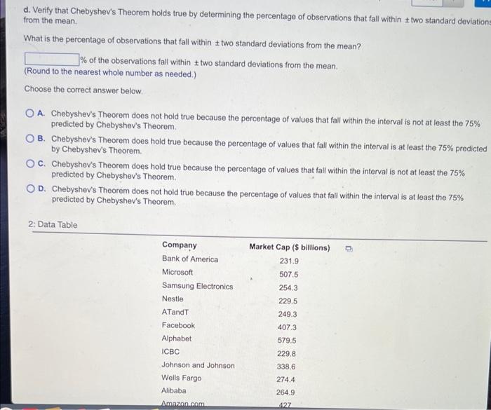 Solved company's market capitalization is defined as the | Chegg.com