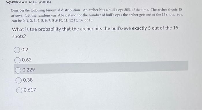 Solved Consider the following binomial distribution. An | Chegg.com