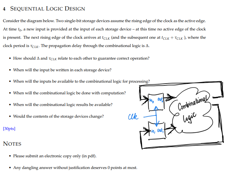 4 ﻿SEQUENTIAL LOGIC DESIGNConsider the diagram below. | Chegg.com