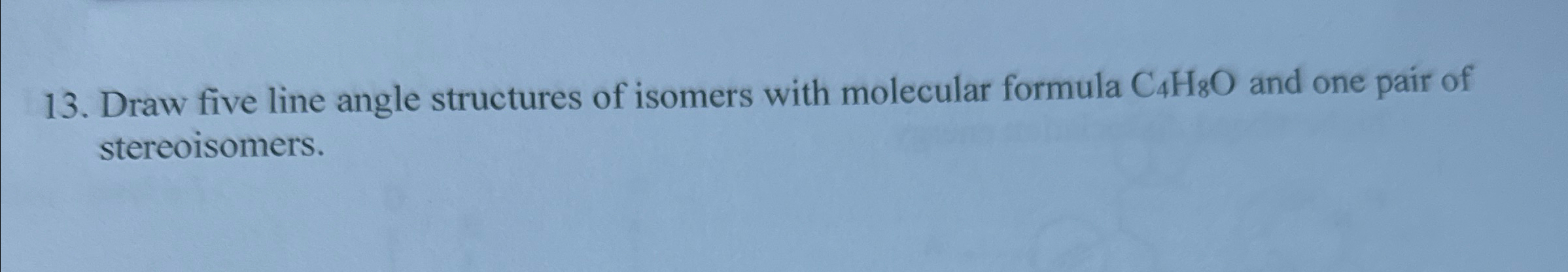 Solved Draw five line angle structures of isomers with | Chegg.com