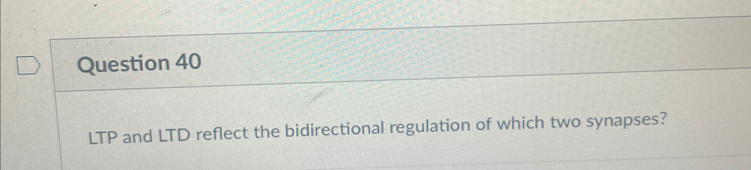 Solved Question 40LTP and LTD reflect the bidirectional | Chegg.com