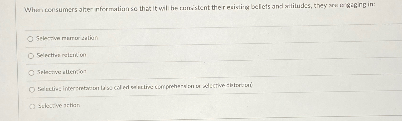 Solved When consumers alter information so that it will be | Chegg.com