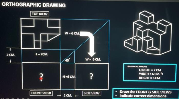 Solved GIVEN OBJECT LENGTH = 7 CM. WIDTH = 6 CM. HEIGHT = 6 | Chegg.com