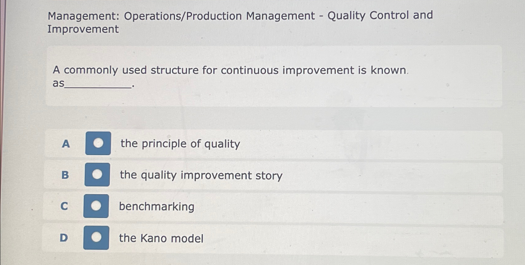 Solved Management: Operations/Production Management - | Chegg.com