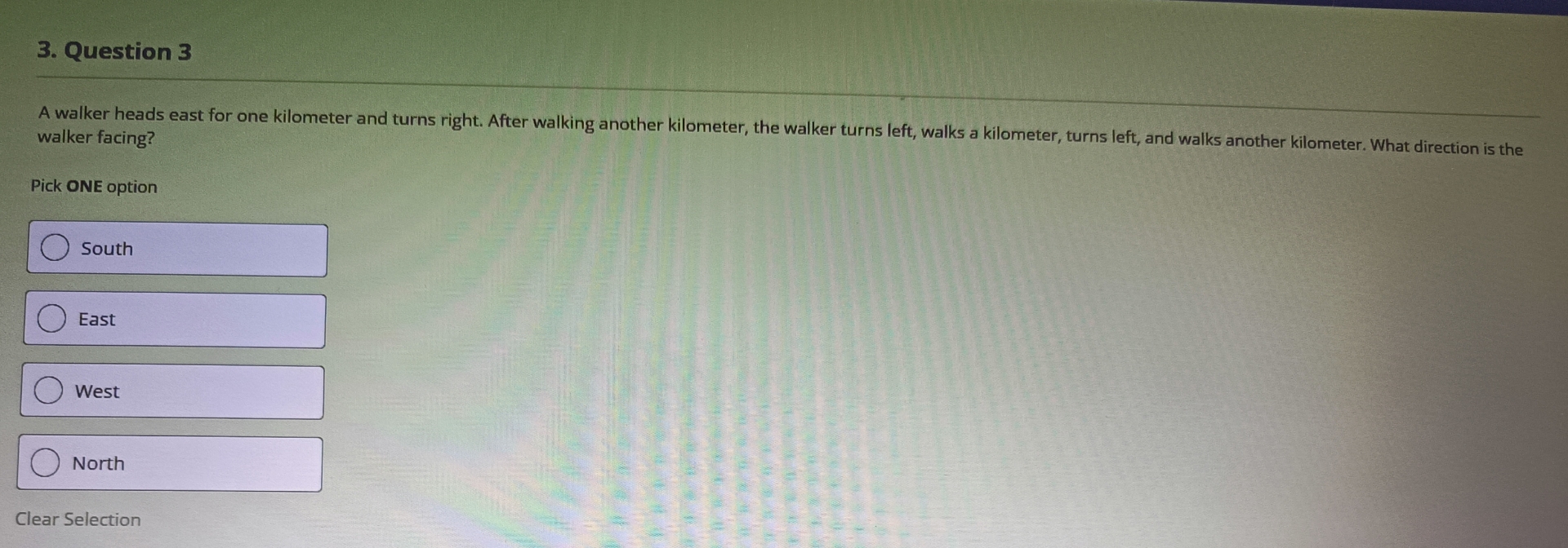 Solved Question 3A walker heads east for one kilometer and | Chegg.com
