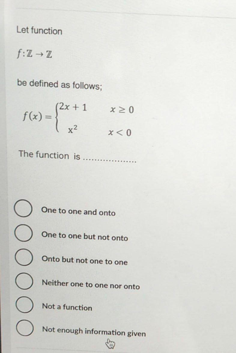 Solved Let functionf:Z→Zbe defined as | Chegg.com