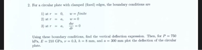 In classical plate theory, for a circular plate with | Chegg.com