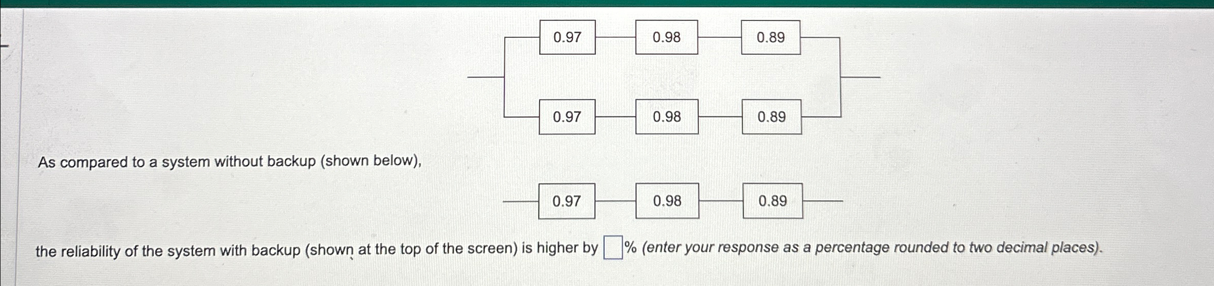 Solved As compared to a system without backup (shown | Chegg.com